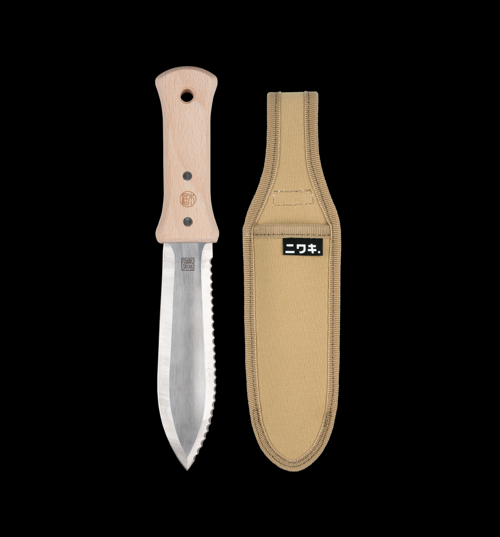 Niwaki S-Type Hori Hori + Canvas Holster - Weeding Tools